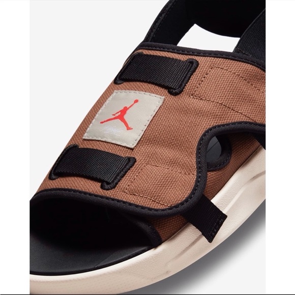 Jordan | Shoes | Jordan Ls Mens Slide Sandals Blackuniversity Redwhite ...